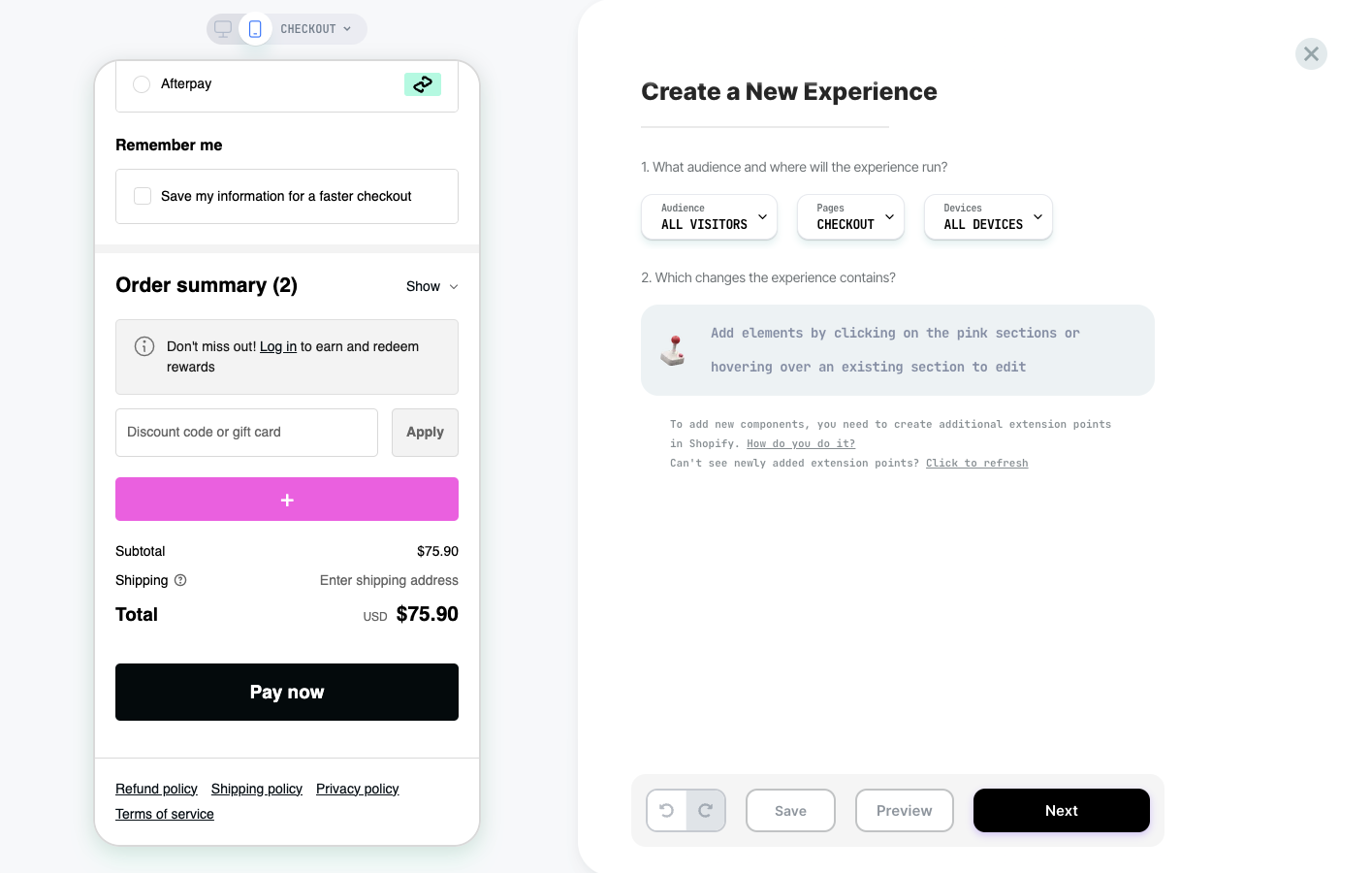 How to customize the new checkout extensibility