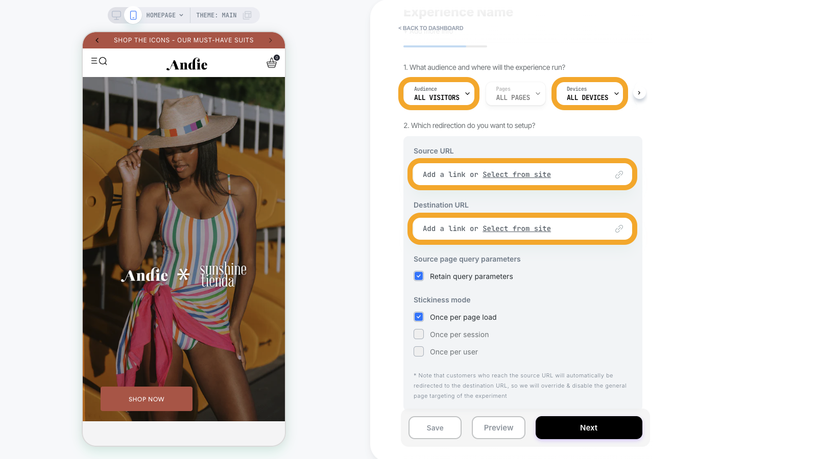 How to create a redirect A/B test